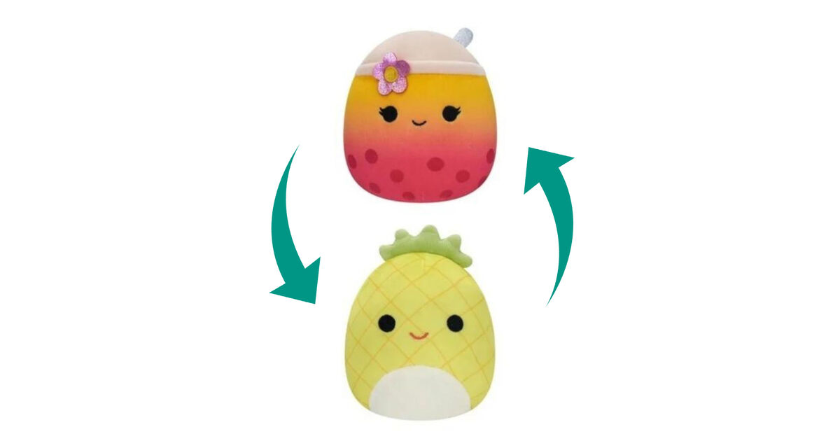 Squishmallow Flip-A-Mallow Bubble Tea & Pineapple | Nerdom