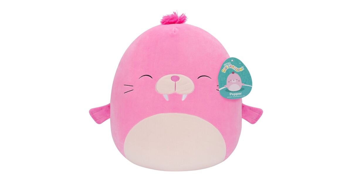 Λούτρινο Squishmallows Pepper the Pink Walrus | Nerdom