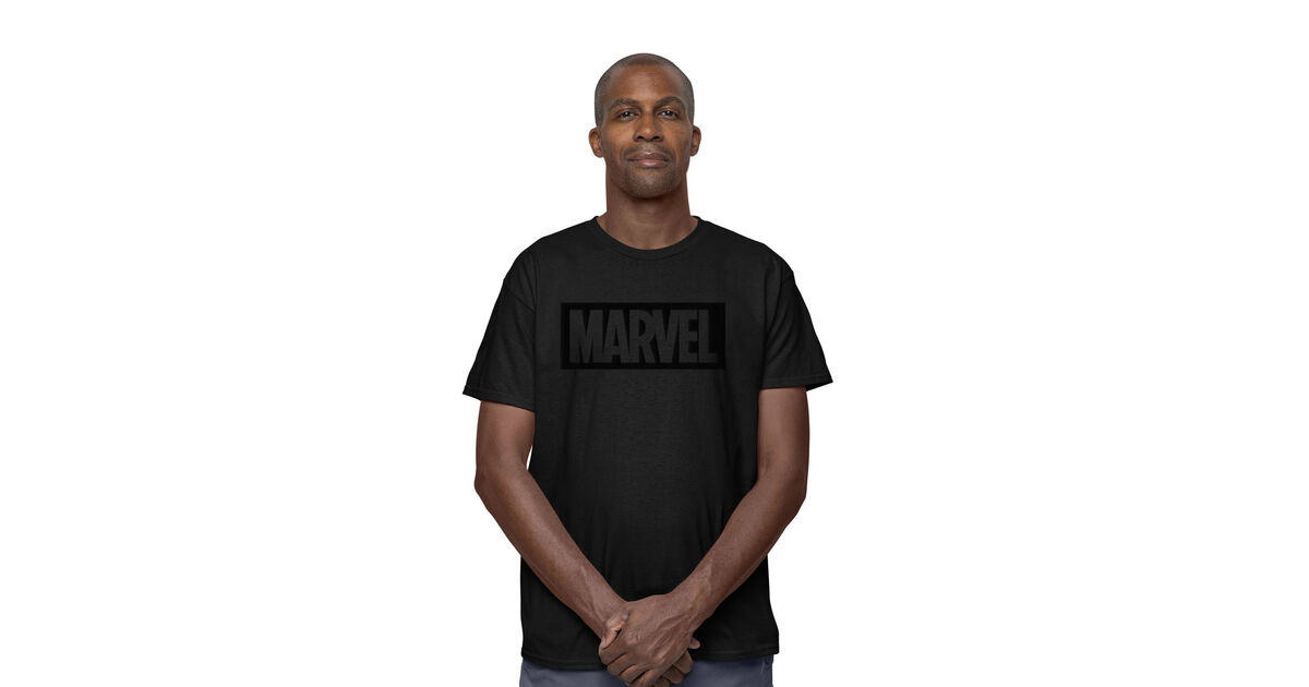 Marvel Black Logo T-shirt | Nerdom, Greece