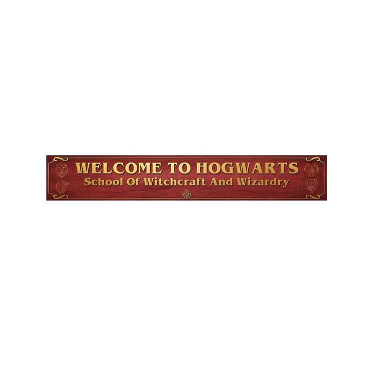 Harry Potter Welcome To Hogwarts Wooden Sign | Nerdom