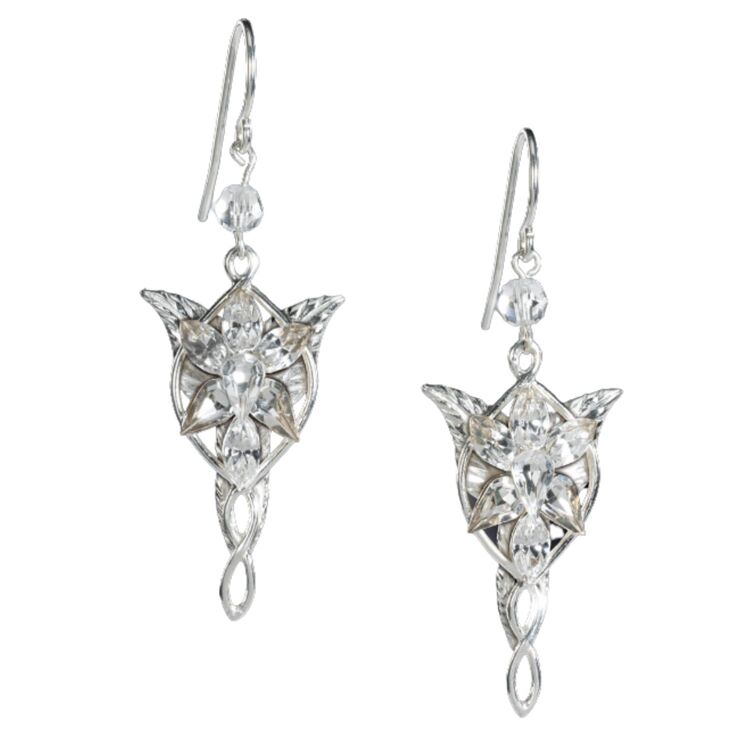Lord Of The Rings Arwen's Evenstar Sterling Silver Earrings | Nerdom ...
