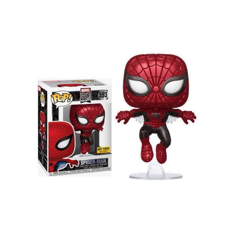 Funko Pop! First Appearance Metallic Spider-Man (Special Edition) #593 ...