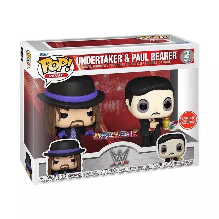 Funko Pop! & Pin 2-Pack: WWE - Undertaker & Paul Bearer with Pin ...